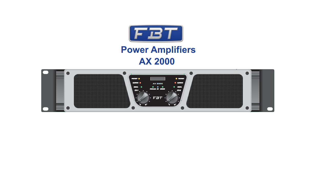 FBT AX2000 Power Amplifier