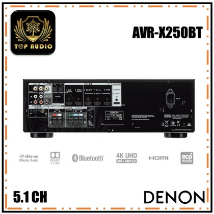 Denon AVR-X250BT 5.1Ch 4K Bluetooth AV Receiver