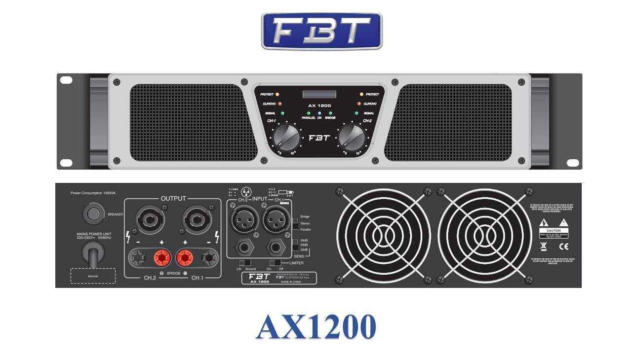 FBT AX1200 Professional Power Amplifier
