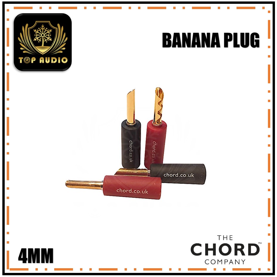 Chord 4mm Banana Plugs ( 4/Pack)